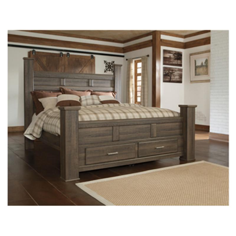 B251-68-ck-st Ashley Furniture Juararo - Dark Brown Bed