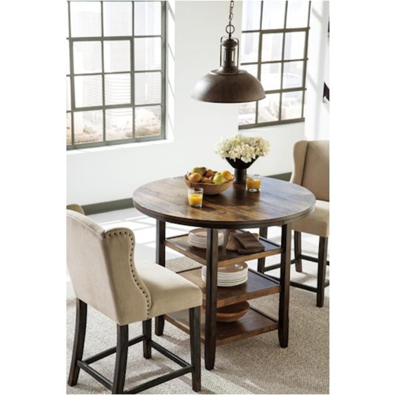 D608-13 Ashley Furniture Round Dining Room Counter Table