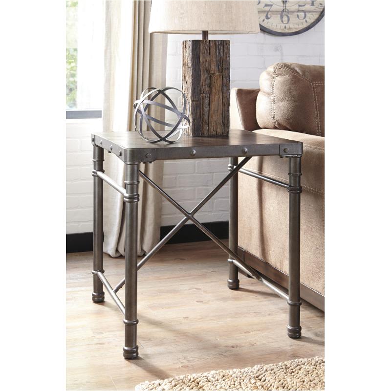 T698-2 Ashley Furniture Tremile - Dark Brown Square End Table