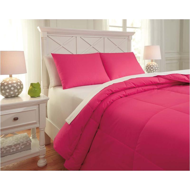 Q759033f Ashley Furniture Plainfield - Magenta Full Comforter Set