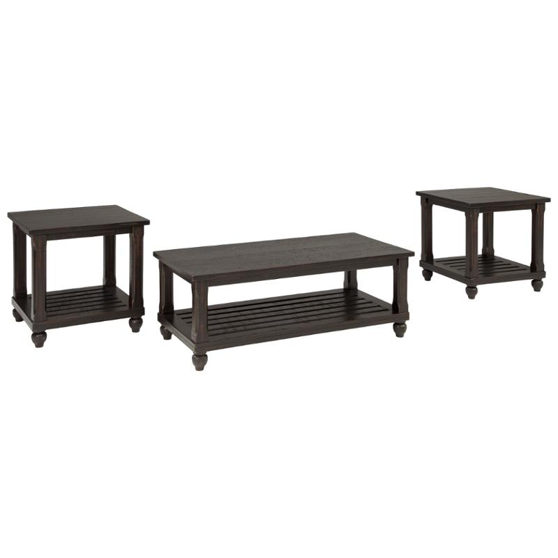 T145-13 Ashley Furniture Mallacar - Black Occasional Table Set