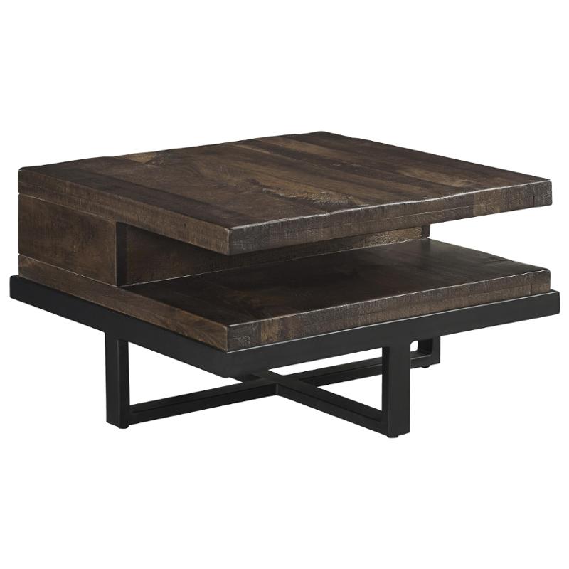 T886-8 Ashley Furniture Vendol - Two-tone Square Cocktail Table