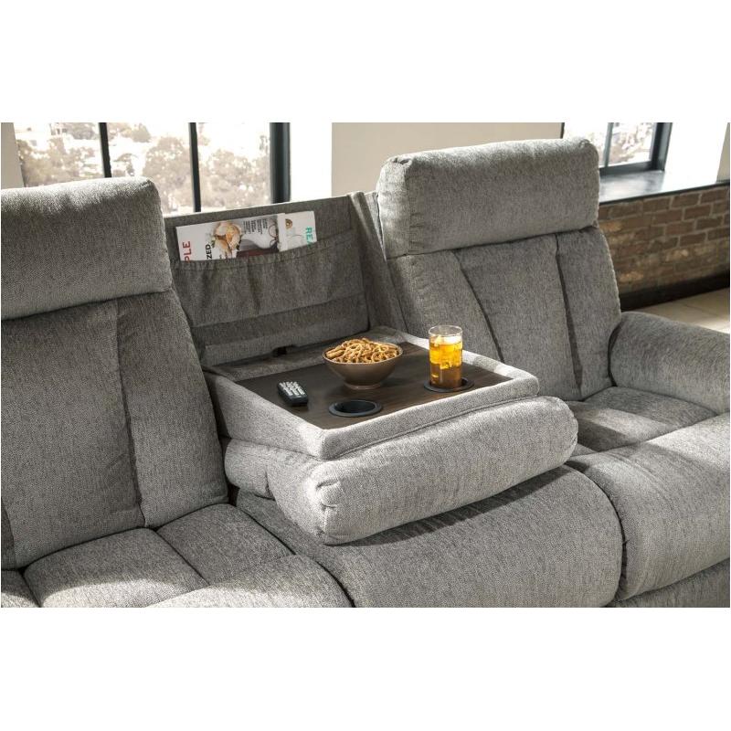 7620489 Ashley Furniture Reclining Sofa With Drop Down Table
