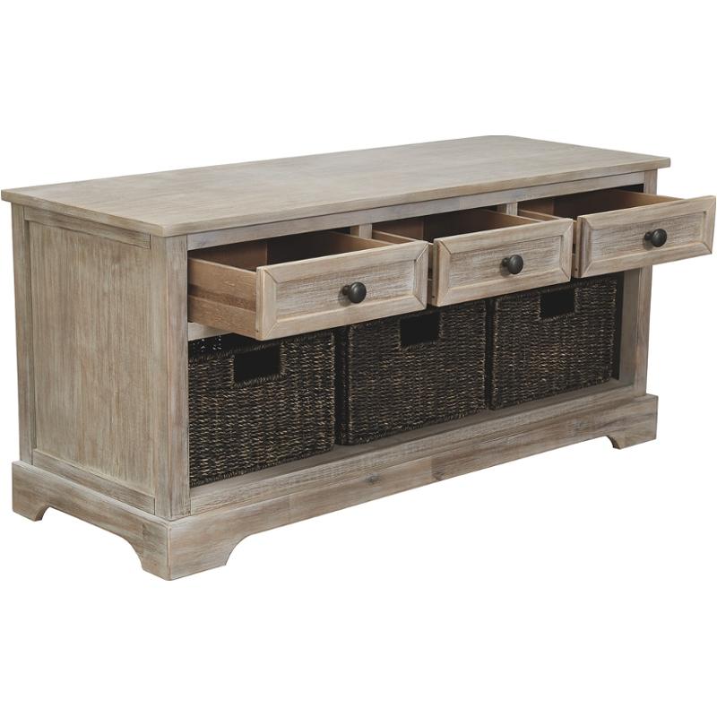 A3000198 Ashley Furniture Oslember Storage Bench