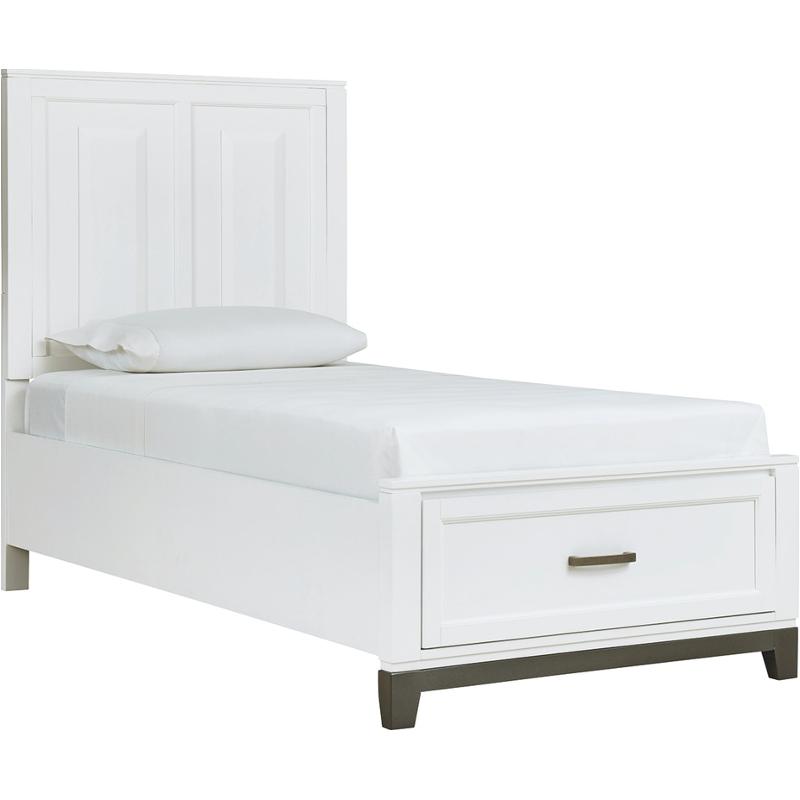 B488-53 Ashley Furniture Twin Panel Bed With Storage Footboard