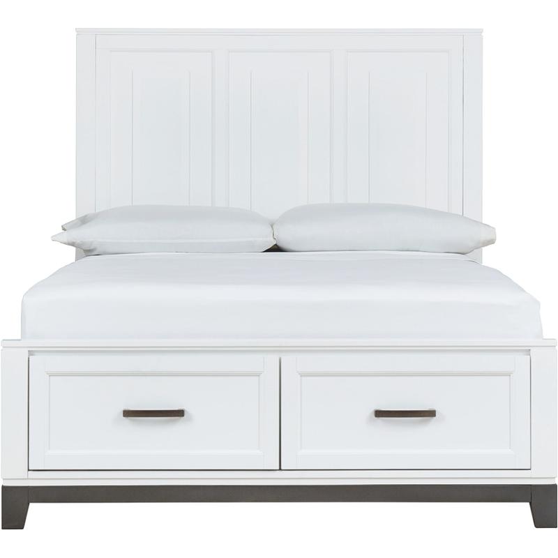 B488-87 Ashley Furniture Full Panel Bed With Storage Footboard