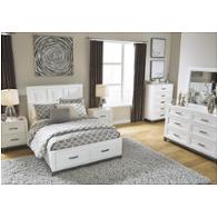 B488-87 Ashley Furniture Full Panel Bed With Storage Footboard