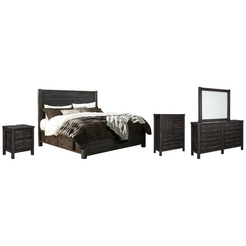 B741-58 Ashley Furniture Baylow King Panel Bed With Storage