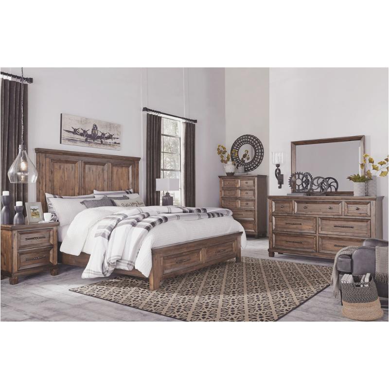 B765-58 Ashley Furniture Royard King Panel Bed With Storage Fb