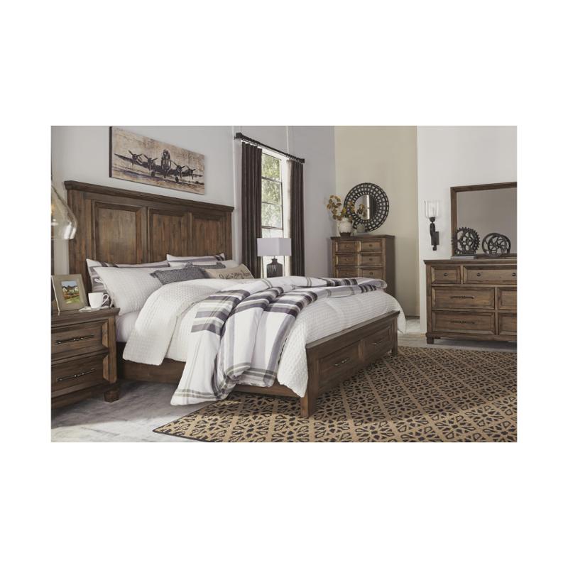 B765-58 Ashley Furniture Royard King Panel Bed With Storage Fb