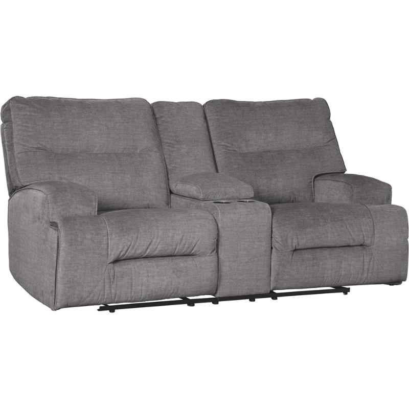4530296 Ashley Furniture Coombs Dbl Rec Pwr Loveseat W/console