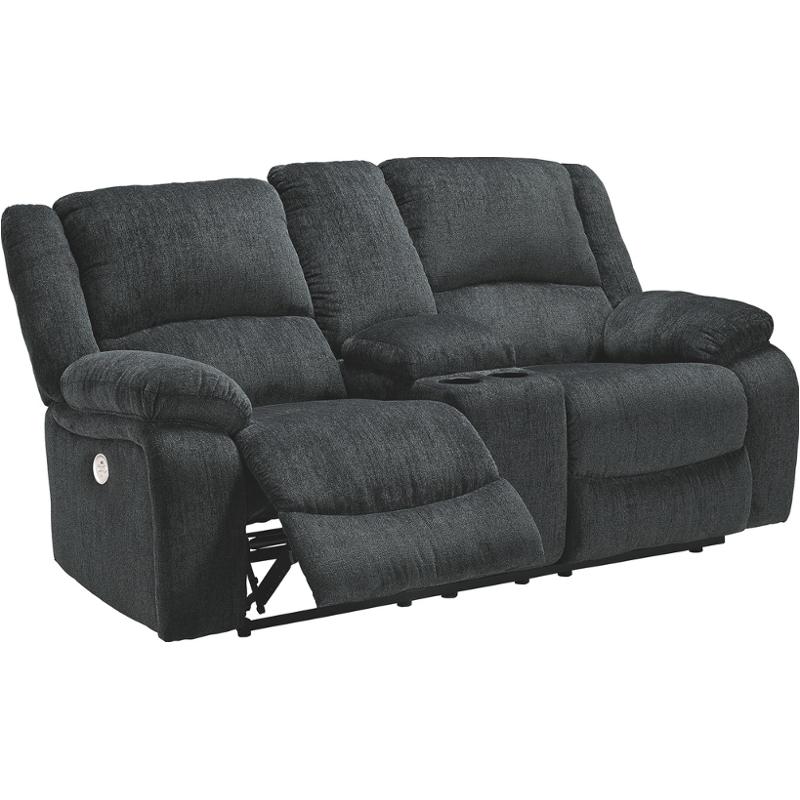 7650496 Ashley Furniture Draycoll Dbl Recl Pwr Loveseat W/console