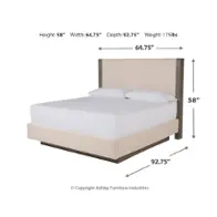 B970-57 Ashley Furniture Anibecca Queen Upholstered Panel Bed