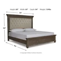 Johnelle queen upholstered panel bed store
