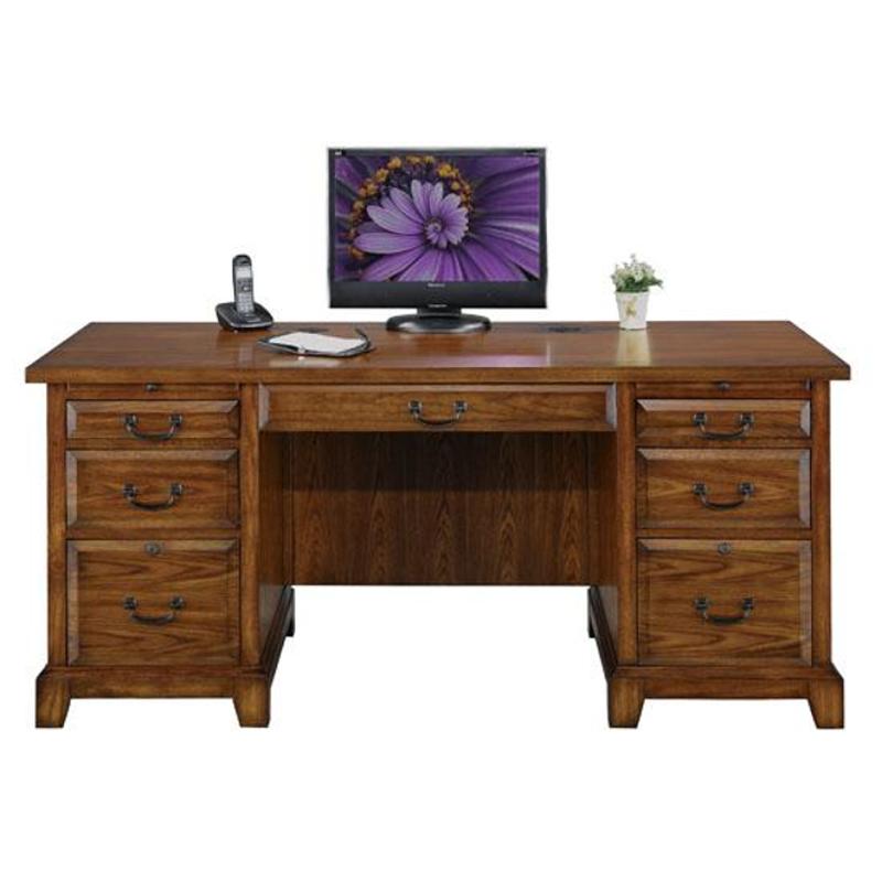Gz266f-t Winners Only Furniture 66in Flat Top Desk - Medium Oak
